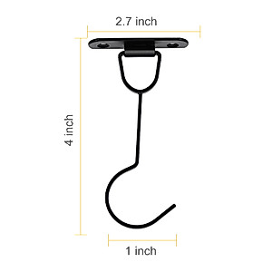 DAJIANG Banana Hook, Metal Banana Hanger Under Cabinet to Keep Bananas Fresh, Banana Holder for Bananas or Other Kitchen Items (Absolute Black)