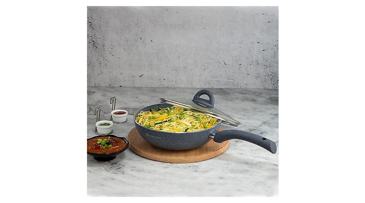 Wonderchef Granite Wok - Non-Stick & Ergonomic Design