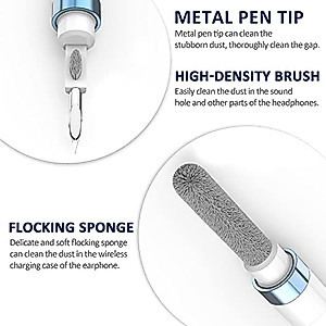 Airpod Cleaner Kit 2022, Headphone Cleaning Pen, Soft Microfiber Dust Removal Bush Pen, Multi-Function Cleaner Kit for Any Model of Bluetooth Earbuds,Cellphones, Wireless Earphones