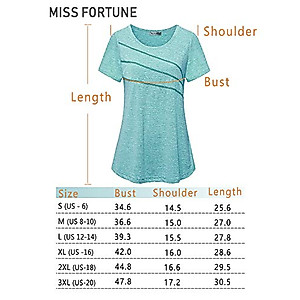 MISS FORTUNE Women's Yoga Tops Short Sleeve Active Wear Dry Fit Shirts Fashion Plus Size Workout Clothing Loose Grey XL