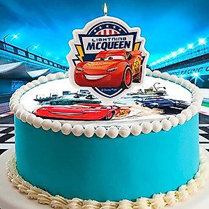 Dekora - Candles Decorative Birthday Candle | 2D Birthday Candles by Rayo McQueen for Children Cake - 7.5 cm