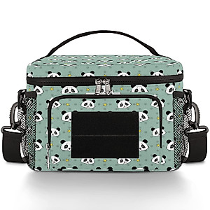 bisibuy Cute Panda Lunch Box for Men Women Insulated Loncheras Para Mujer Hombres Meal Prep Tote Bag for Adult Work, Camping, Picnic, Travel