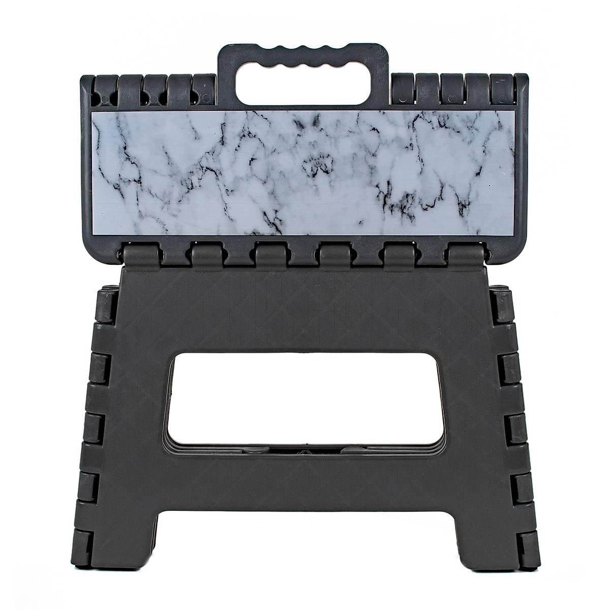 KOLORAE Step Stool - Opens Easy with One Flip. with Easy to Carry Handle. 14 Inch. Great for Kitchen, Bathroom, or Bedroom. Non-Slip Foldable Stools for Kids & Adults Up to 200 LBS