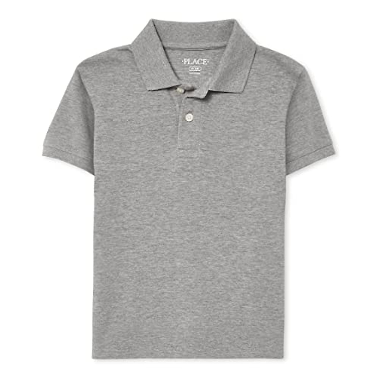 The Children's Place boys Short Sleeve Pique School Uniform Polo Shirt, Smoke, Large US
