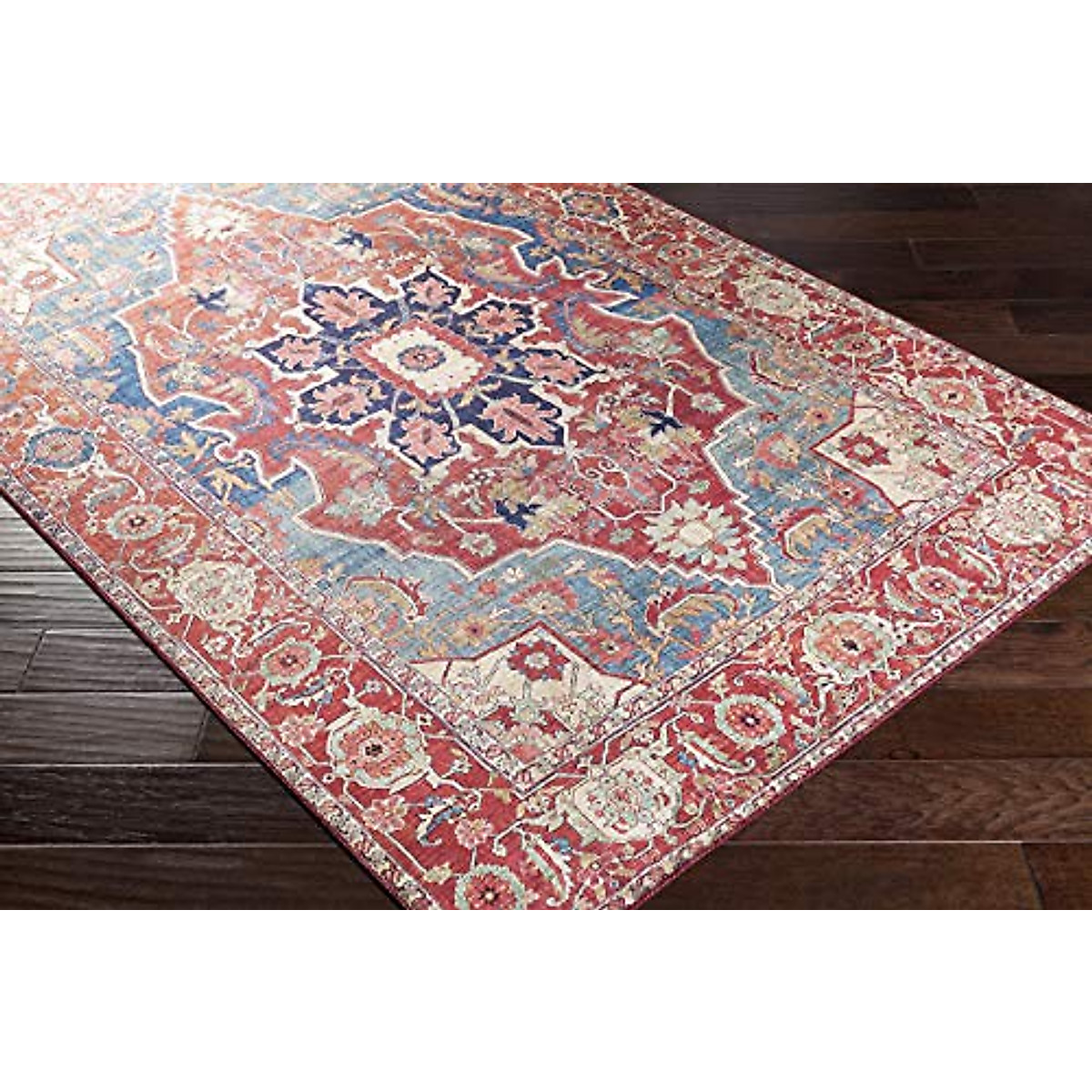 Artistic Weavers Lyyti Area Rug 7'6" x 9'6", 7 ft 6 in x 9 ft 6 in, Bright Red/Blue
