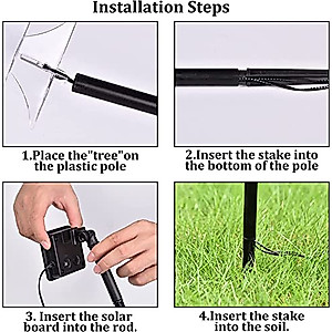 Christmas Solar Stake Lights, Set of 5 Waterproof Landscape Christmas Lights, Pathway Christmas Decorations, LED Lights for Yard Lawn Patio Walkway Decor (Tree)