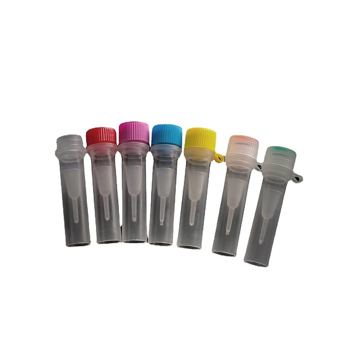 D005-0.5ml colour screw cap for vertical sample freeze tube with ten colour insert cap, chain cap or without chain cap (100 Natural Color chain-less)
