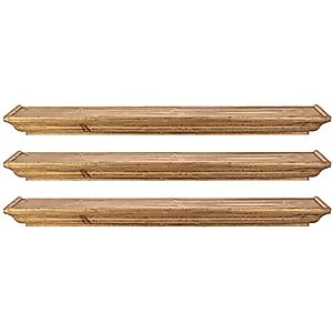 kieragrace Muskoka Fitz Wood Shelves - Walnut, 36", Set of 3