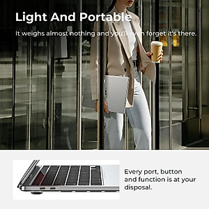 EooCoo Compatible with 2023 2022 M2 MacBook Pro 13 inch Case 2021-2016 Release M1 A2338 A2289 A2251 A2159 A1989 A1706 A1708 Protective Hard Case with Keyboard Cover, Screen Protector - Crystal Clear