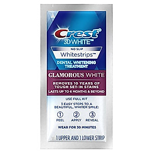 Crest 3D White Luxe Whitestrip Teeth Whitening Kit, Glamorous White, 14 Treatments( Each with 1 Upper/ 1 Lower), 28 Strips