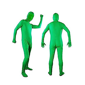 LimoStudio Green Chromakey Bodysuit, Unisex for Male & Female, Spandex Flexible Stretchable Elastic, Higher Density > 200 GSM Premium Fabric, Adult Size Custome for Photo Chroma Key, Video, AGG779