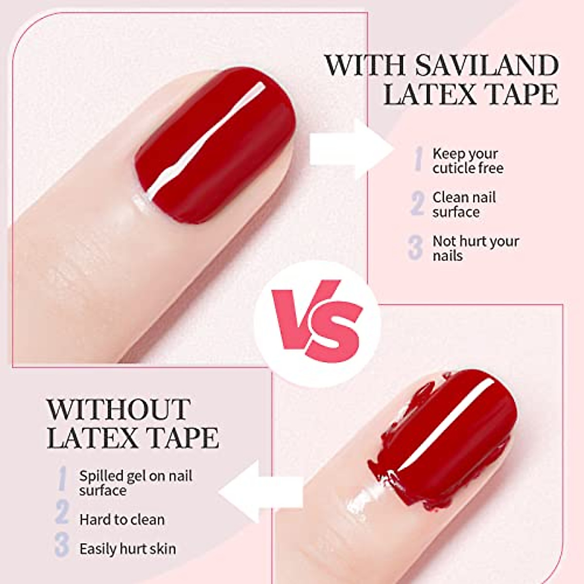 SAVILAND Liquid Latex for Nails, 30ML Latex Nail Polish Barrier Peel Off - Latex Tape Peel Off for Nails Cuticle Guard Skin Barrier Protector Nail Latex with Tweezers for Home DIY Nail Art Salon