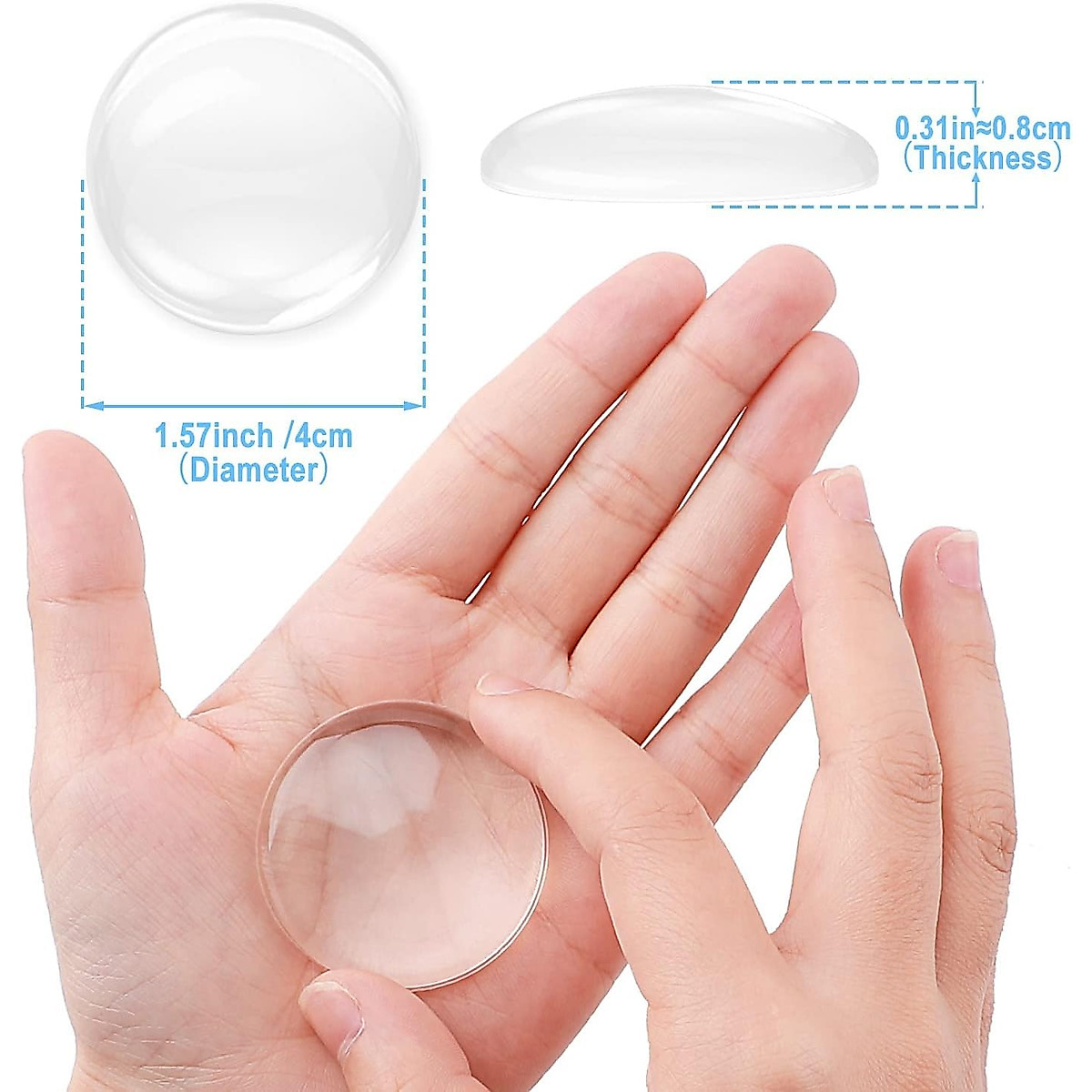 6PCS Clear Self Adhesive Rubber Door Knob Wall Shield Door Stopper, Silicone Cushion Guard for Door Handle Bumper, Wall Protection Solution Fridge Door Stopper and Stopper for Wall