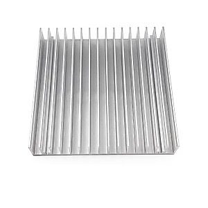 Awxlumv 100mm Heatsink 100x100x18mm/ 3.94''x3.94''x0.71'' Heat Sinks Radiator for Circuit Board Transistor Semiconductor Devices Control System Multimedia Components Equipment with 16 Fins - Sliver