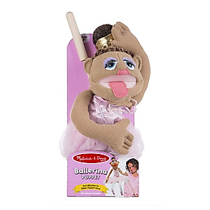 Melissa & Doug Ballerina Puppet (Tina Prima) with Detachable Wooden Rod, Multicolor