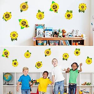 Patelai 30 Sets Be Kind Sunflower Craft Kit for Kids DIY Religious Kindness Sunflower Make Your Own Sunday School Craft Bulk for Kids Summer Spring Fun Home Classroom Activities