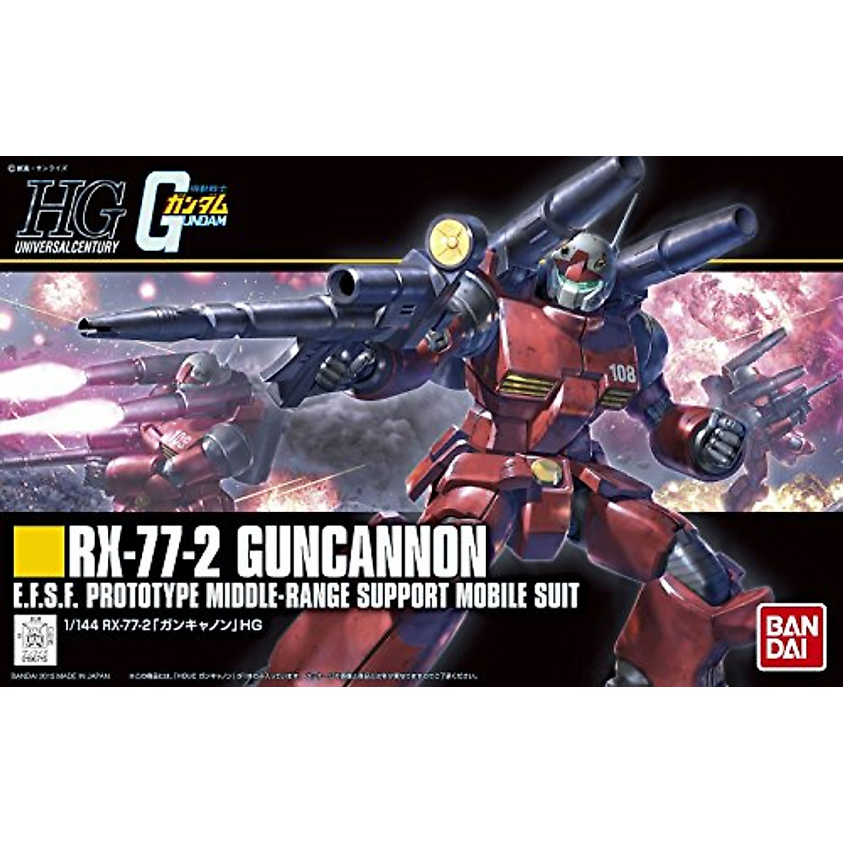 Bandai Hobby HGUC Guncannon Revive Action Figure (1/144 Scale)