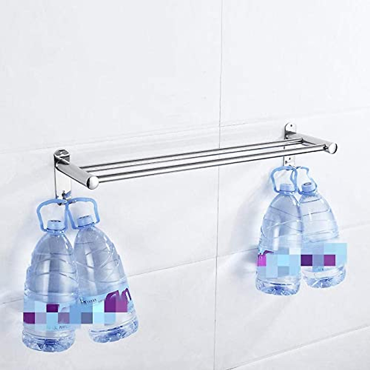 XHALERY Towel Rack,Wall Mounted Towel Holder,1-Tier 2-Tier Bath Towel Rack,Stainless Steel Towel Bar Rail,for Kitchen Bathroom Toilet Hotel Office-A-50Cm/B-70Cm