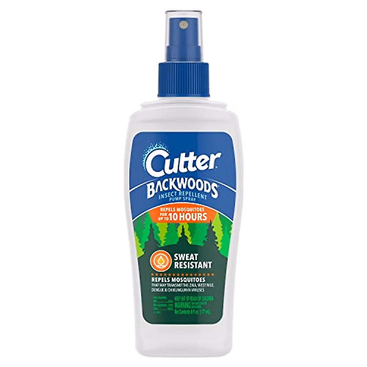 Cutter Backwoods Insect Repellent, Mosquito Repellent, Repels Mosquitos for Up To 10 Hours, 25 % DEET, 6 fl Ounce (Pump Spray)
