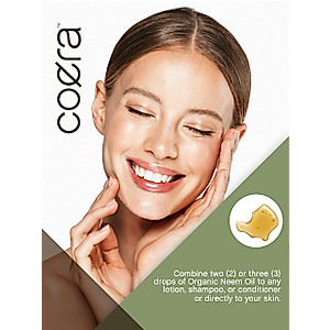 Coera Neem Oil | 4 fl oz | Certified Organic | Moisturizing Oil for Face, Hair, Skin, & Nails | Free of Parabens, SLS, & Fragrances