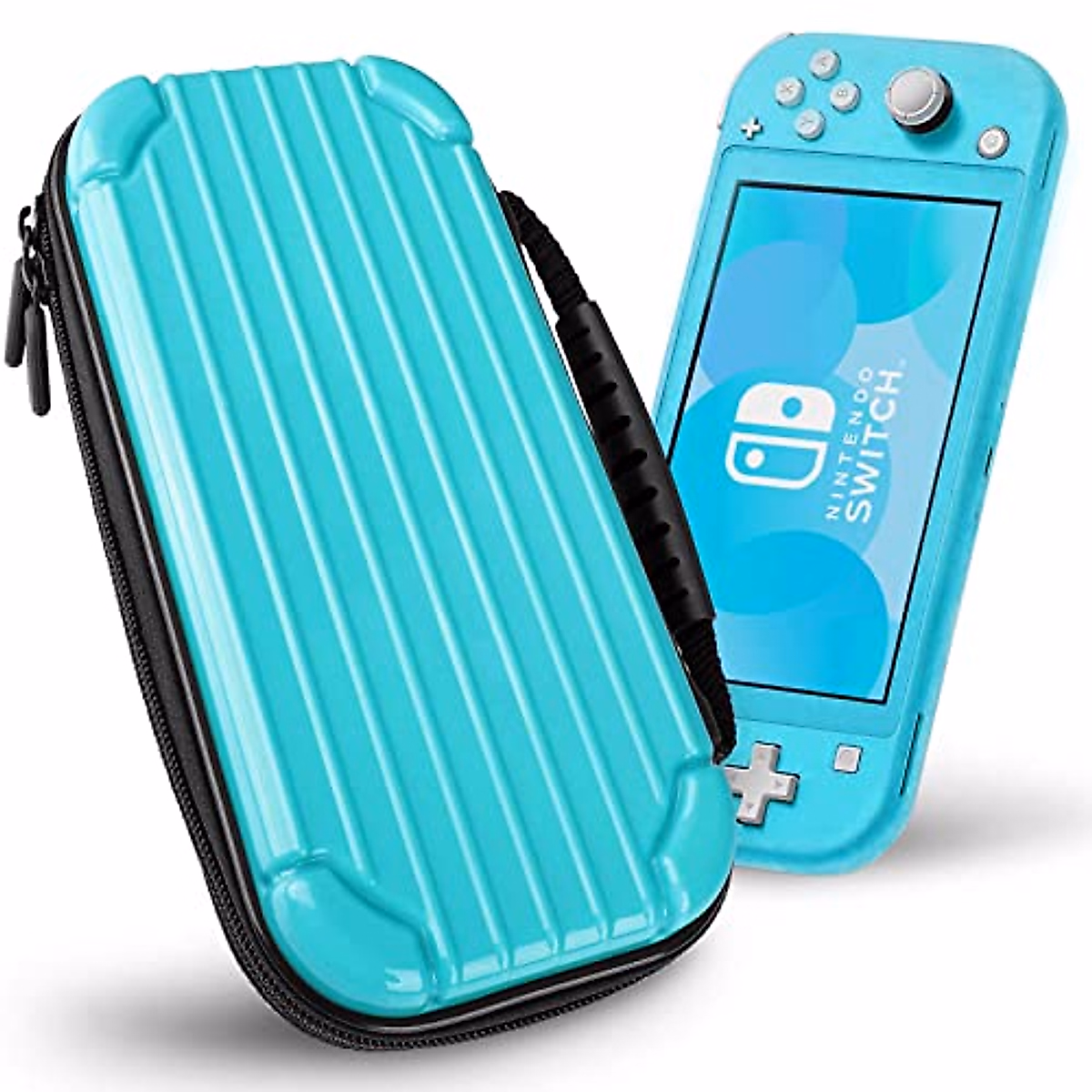 Carrying Case for Nintendo Switch lite - Shockproof Protective Hard Shell Storage Bag for Console and Accessories, Portable Travel Pouch Bag with 10 Game Card Slots - Blue