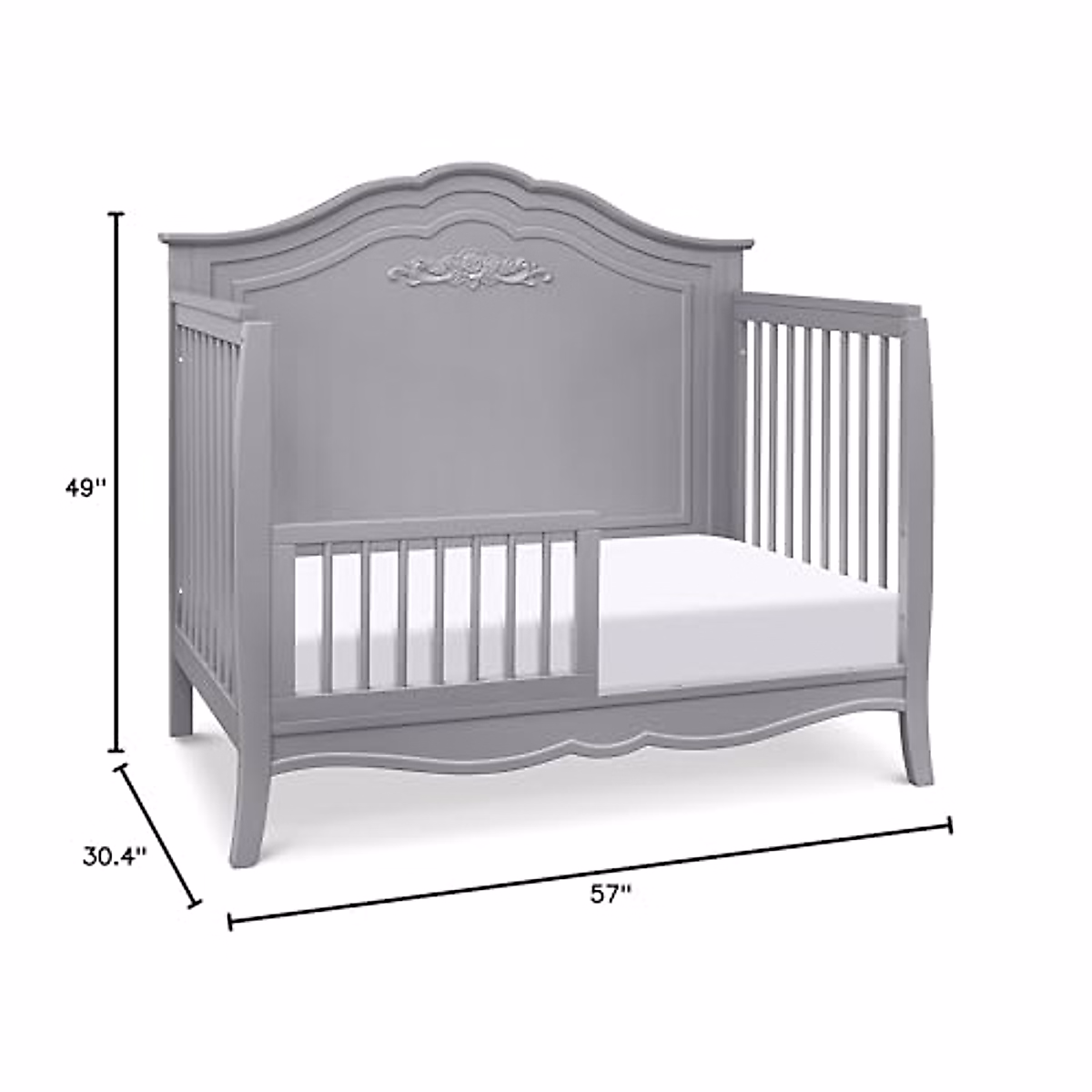 DaVinci Fiona 4-in-1 Convertible Crib in Grey, Greenguard Gold Certified