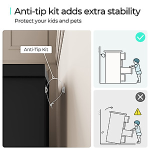 LINSY HOME 5 Drawer Dresser, Black Dresser for Bedroom, Modern Dresser Chest with Wide Drawers, Wood Storage Chest of Drawers for Nursery Kids Room Living Room