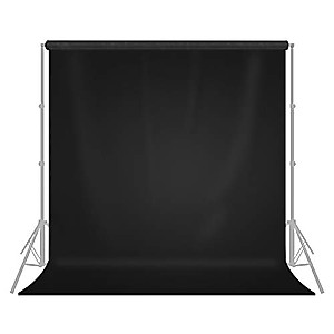 LimoStudio 9' x 13' / 108" x 156" Photo Studio Pure Black Fabricated Backdrop Background Screen for Photo Video Photography Studio, Video and Television, AGG1854