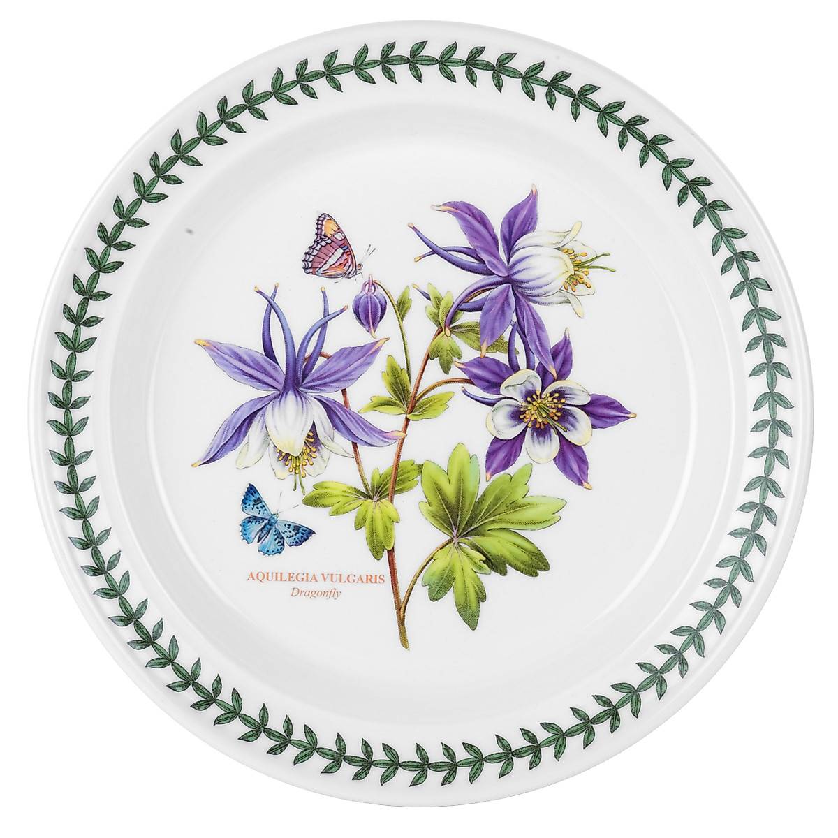 Portmeirion Exotic Botanic Garden Dinner Plate with Assorted Motifs, Round, Ceramic, Dishwasher, Microwave, & Oven Safe, 10.5 Inch, Made in England - Set of 6