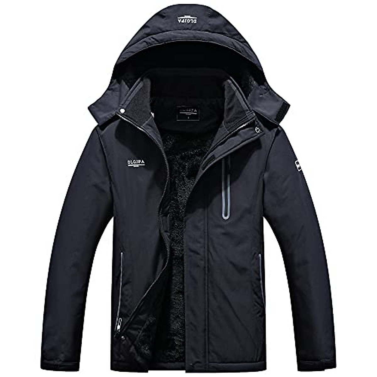 DLGJPA Men's Mountain Waterproof Ski Jacket Hooded Windbreakers Windproof Raincoat Winter Warm Snow Coat