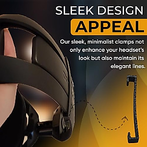 SplashNColor A50 Support Brace Clamps Upgrade for Cushion - Enhance Your Headphone Comfort with Durable and Secure Fit - Compatible with Astro A50 Gen. 4 and Mod Kit - 2 Pack Black