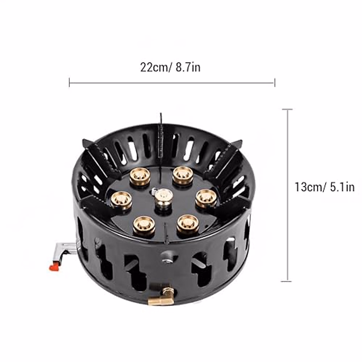 Lixada Portable Picnic Camping Stove Burner 9800W Windproof Camping Gas Stove Seven-Star Fierce Fire Stainless Steel Camp Stoves Backpacking Stove with Carry Bag for Outdoor Camping Hiking Cooking