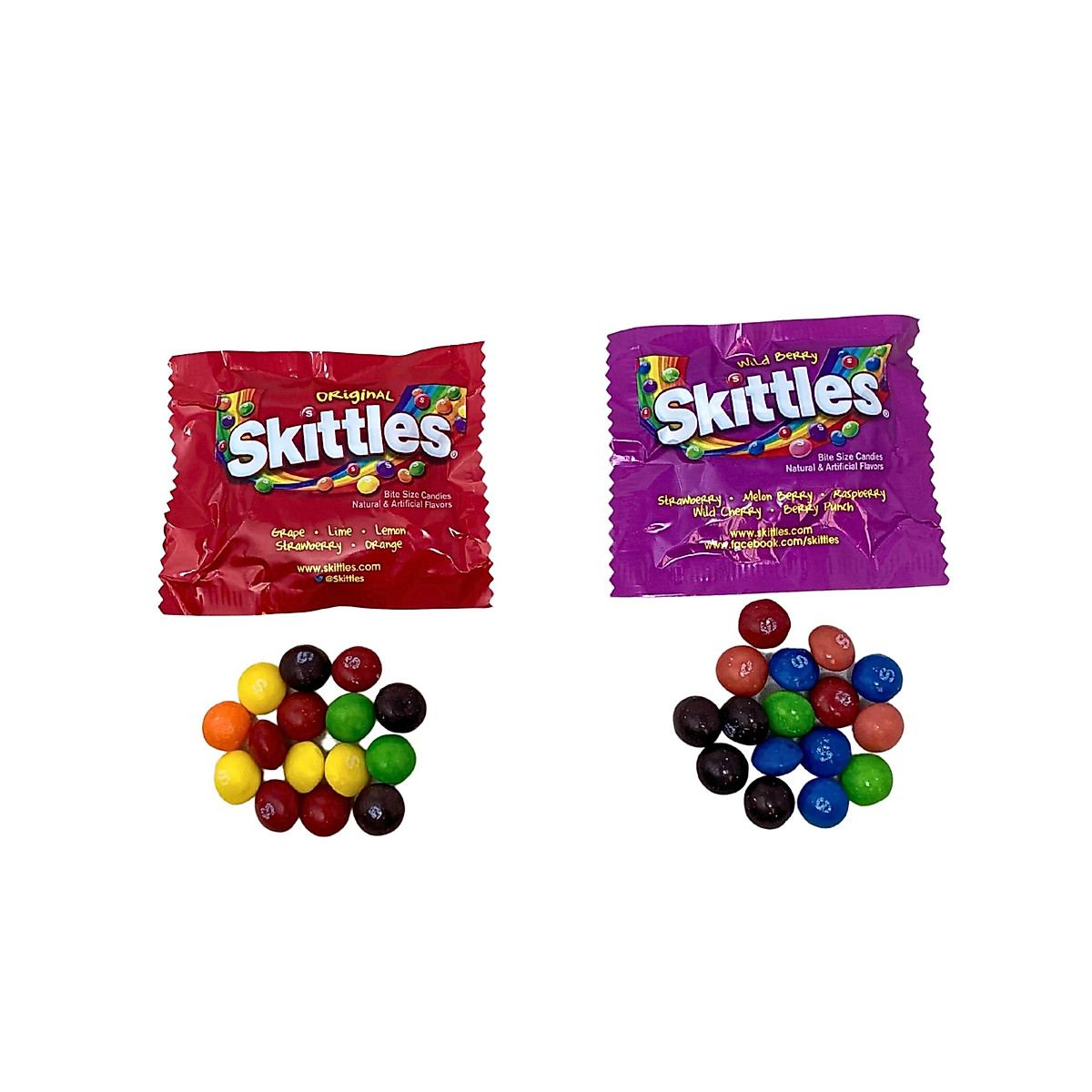 Klub Bulk Skittles Candy Assortment -3-lbs-Wild Berry & Original Flavor Skittles Candy Coated Fruit Chew Bites Individually Wrapped Mini Packs- Bulk Party Size Variety Pack (48-Oz)