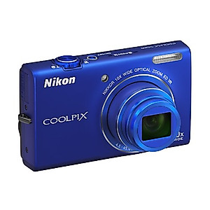 Nikon COOLPIX S6200 16 MP Digital Camera with 10x Optical Zoom NIKKOR ED Glass Lens and HD 720p Video (Blue)