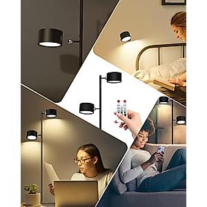 Floor Lamps,LED Tall Standing Pole Lights with Touch&Remote Control, Rechargeable Battery, Standard Dloor lamp with 3 Color Tempes&3 Brightness,RGB&4 Ambience Modes for Reading/Living Room/Sofa/Gaming