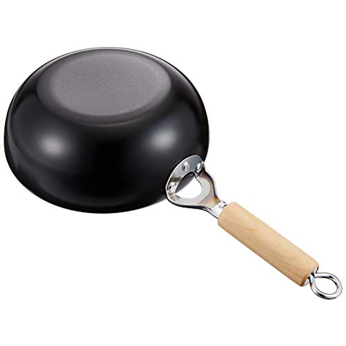 EPOLAS YL-IH20SF Yellow Line Induction Compatible, One-Handed Tempura Pot, 7.9 inches (20 cm) (With Lid)