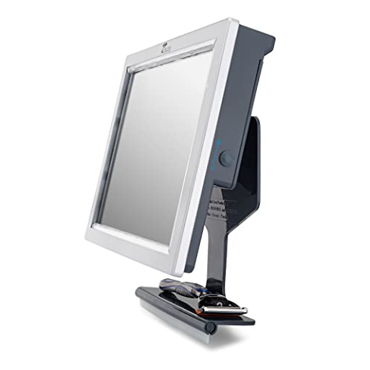 ToiletTree Products Deluxe LED Fogless Shower Mirror with Squeegee Anti-Fog Mirror - Adjustable Shaving Mirror with a Squeegee - Rust-Proof, Impact-Resistance Bathroom Shower Mirror