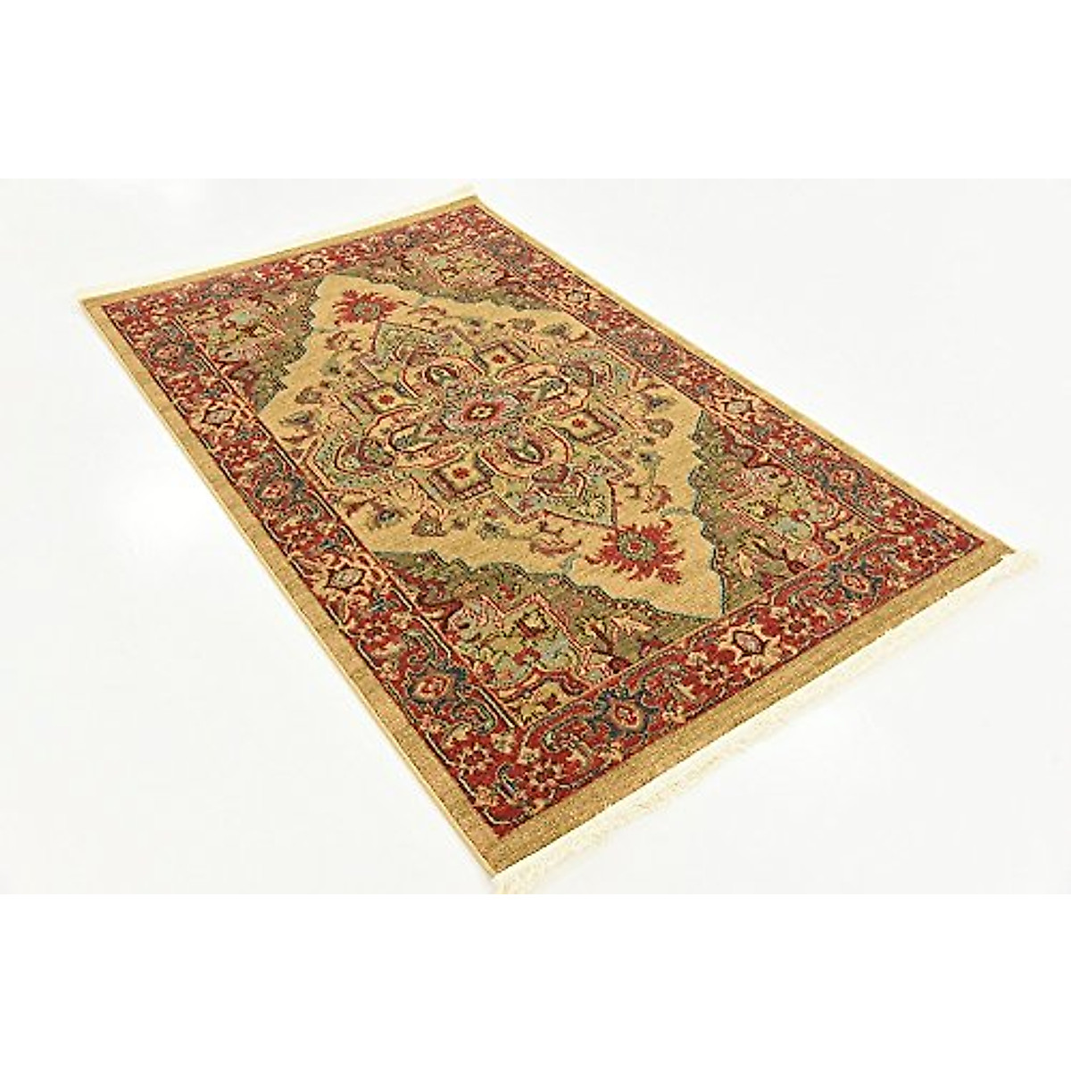 Unique Loom Sahand Collection Traditional Geometric Classic Tan Area Rug (3' 3 x 5' 3)