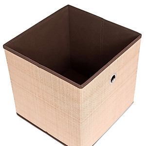 Internet's Best Canvas Storage Bin - 2 Pack - Brown - Box Container