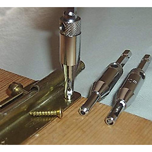 Yakamoz 4PCS HSS Door Self-Centering Hinge Hole Opening Drill Bit Set, 5/64", 7/64", 9/64", 11/64"