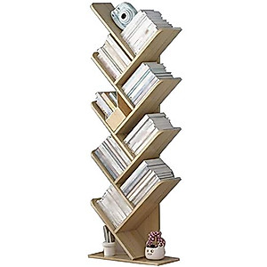 Brochure stand Magazine Holder Rack Floor ,Simple Tree-shaped Floor-to-ceiling Magazine Rack, Household Multi-layer Storage Rack, Creative Office Propaganda Rack ( Color : Beige , Size : 4820135cm )