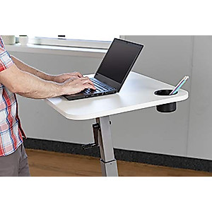 Safco Products 1964WH Focal Brio Adjustable-Height Standing Desk, White