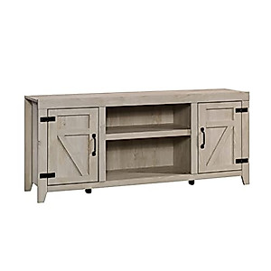 Sauder Misc Entertainment Farmhouse Credenza, for TVs up to 70", Chalked Chestnut Finish