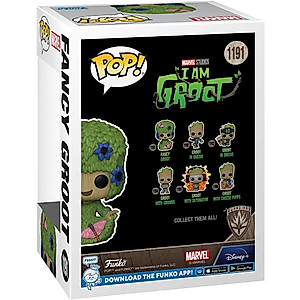 POP Marvel: I Am Groot - Fancy Groot Marie Hair Funko Vinyl Figure (Bundled with Compatible Box Protector Case), Multicolored, 3.75 inches