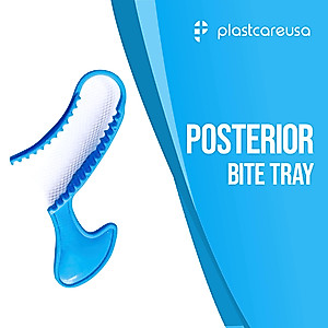 50 Posterior Blue Disposable Dental Bite Registration Trays, Impression Trays for Teeth Molds, 1 Box of 50 Bite Trays