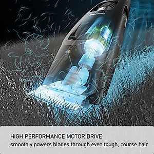 Panasonic Long Beard Trimmer for Men, 58 Length Settings and 4 Attachments for Cutting and Detailing, Cordless or Corded Operation – ER-GB96-K (Black)