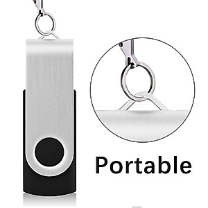 KEXIN 20 Pack 8GB Flash Drive 8G Bulk USB Thumb Drive USB Stick Jump Drive USB 2.0 Flash Drive with Led Indicator, Black