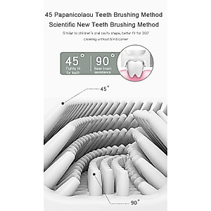 JUNDE 2Pcs Kids U- Shaped Toothbrush Food Grade Soft Silicone Brush Head Manual U-Type Toothbrush 360° Teeth Cleaning Brush Oral Training Toothbrush for Kids Ages 2-6 (Blue and Pink, Peach Heart)