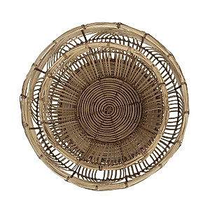 Bloomingville Handmade Decorative Rattan Basket, Natural, Set of 2 Sizes