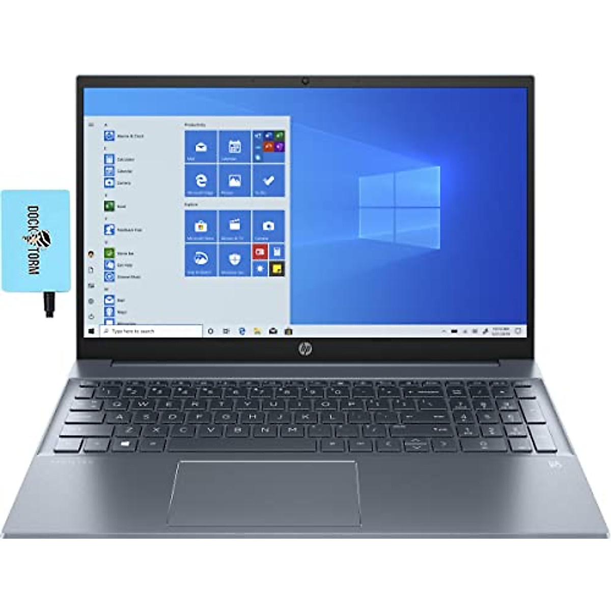 HP Pavilion 15 Home & Business Laptop (Intel i7-1165G7 4-Core, 16GB RAM, 1TB PCIe SSD, Intel Iris Xe, 15.6" Full HD (1920x1080), WiFi, Bluetooth, Webcam, 1xHDMI, Win 11 Home) with Hub